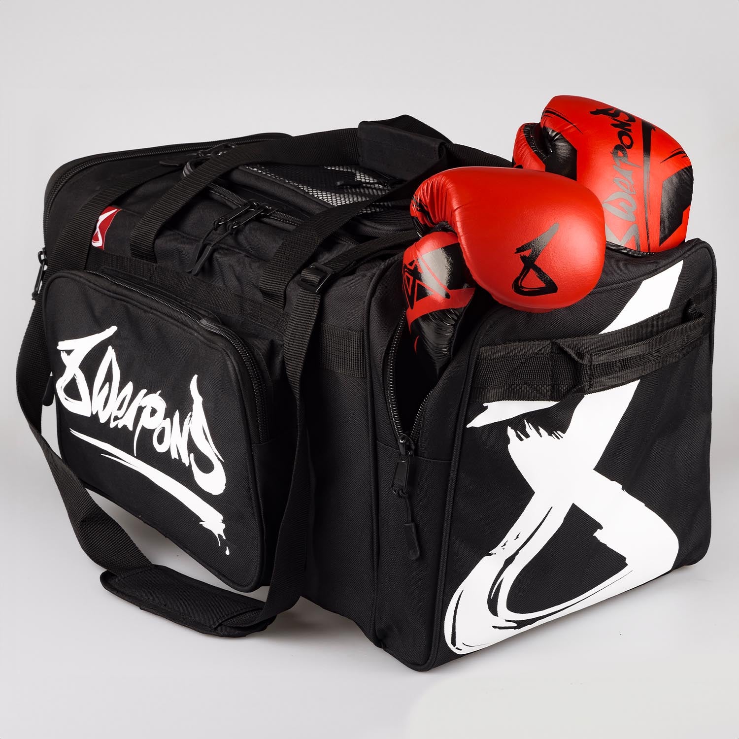 8 WEAPONS Sport Bag, black-white – 8 WEAPONS Fightgear Shop - 8WEAPONS.com